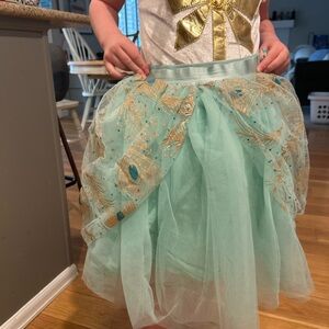 Disney | Bottoms | Disney Gold And Mint Green Dress | Poshmark